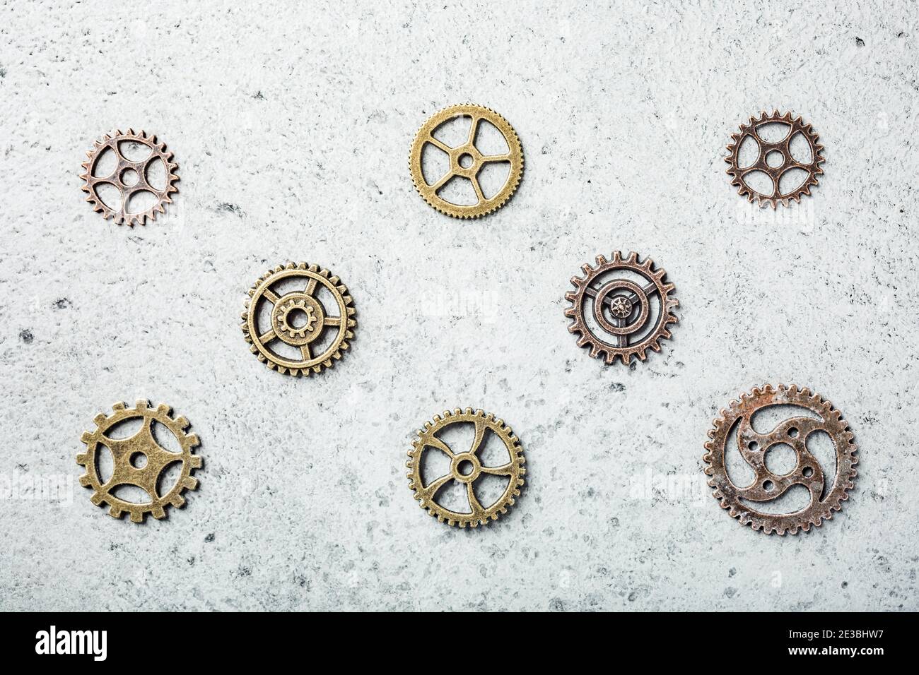 Cog cogs brass hi-res stock photography and images - Alamy