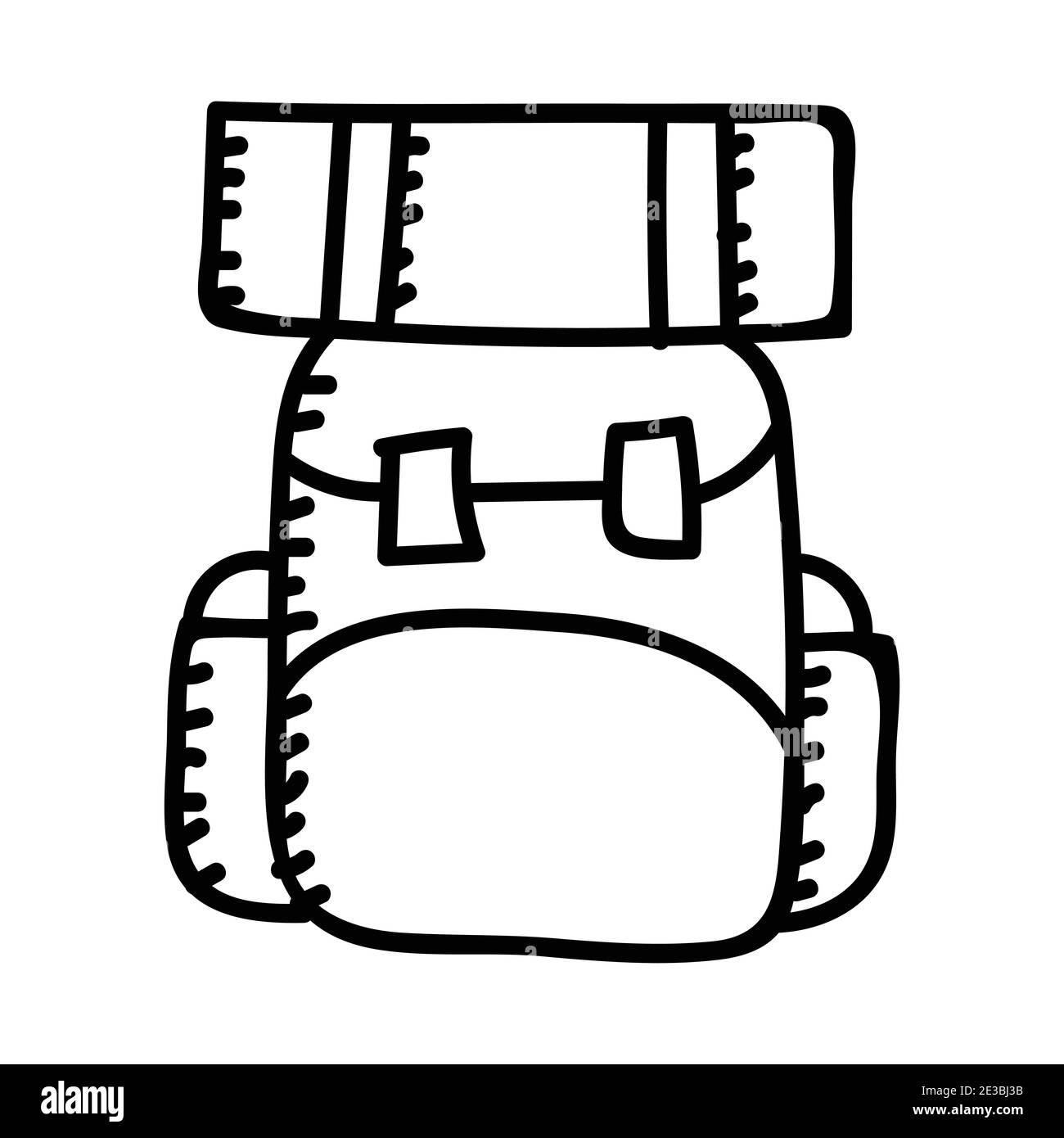 Camping Bag Color Icon. Vector Design Illustration Sign Logo Stock ...