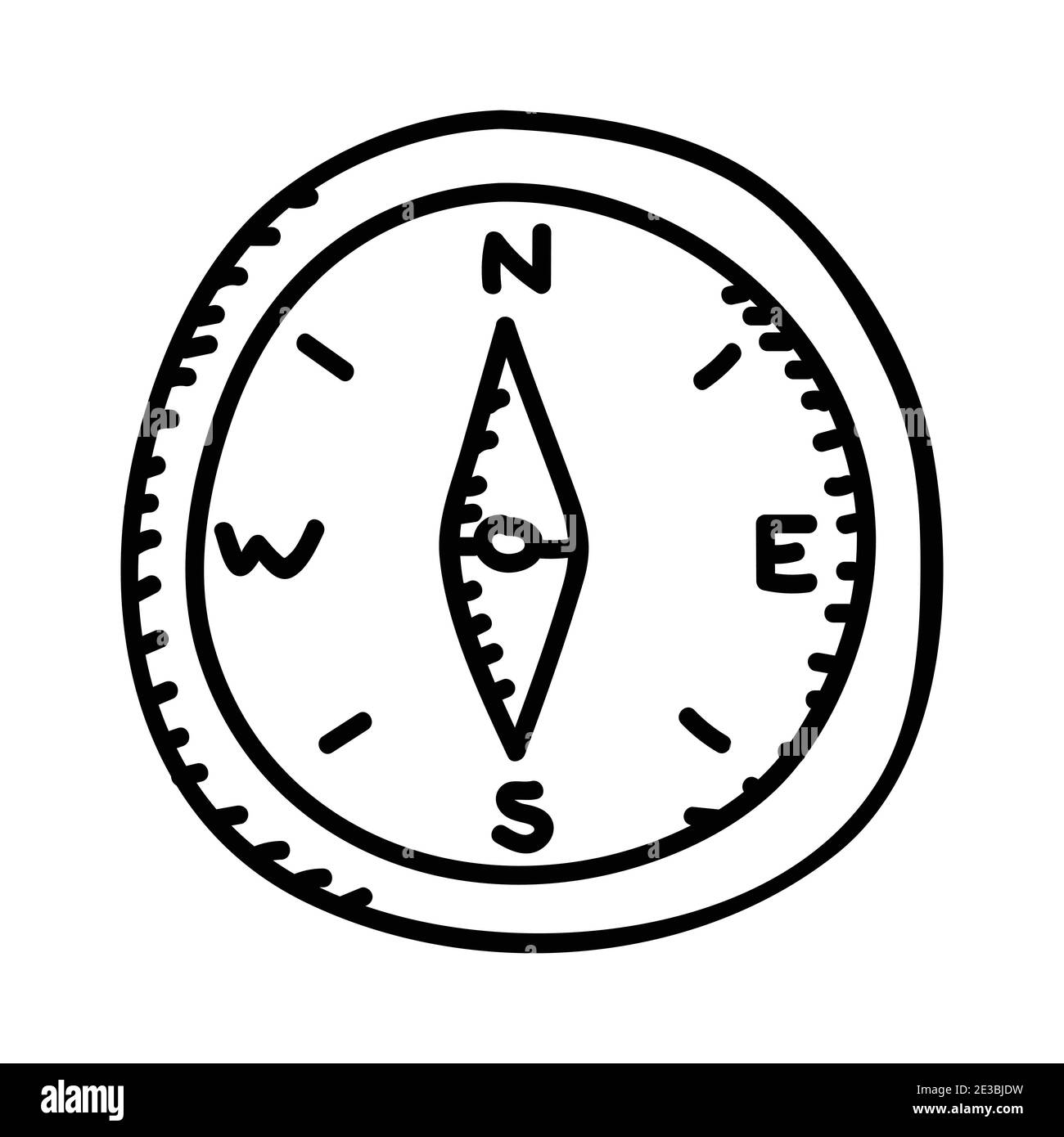 Camping Compass Color Icon. Vector Design Illustration Sign Logo Stock ...