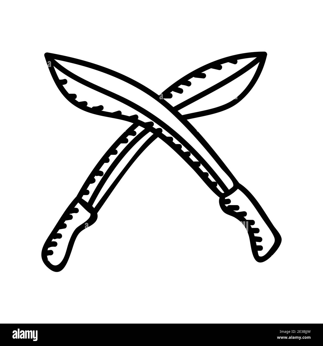 Camping Machete Color Icon. Vector Design Illustration Sign Logo Stock ...
