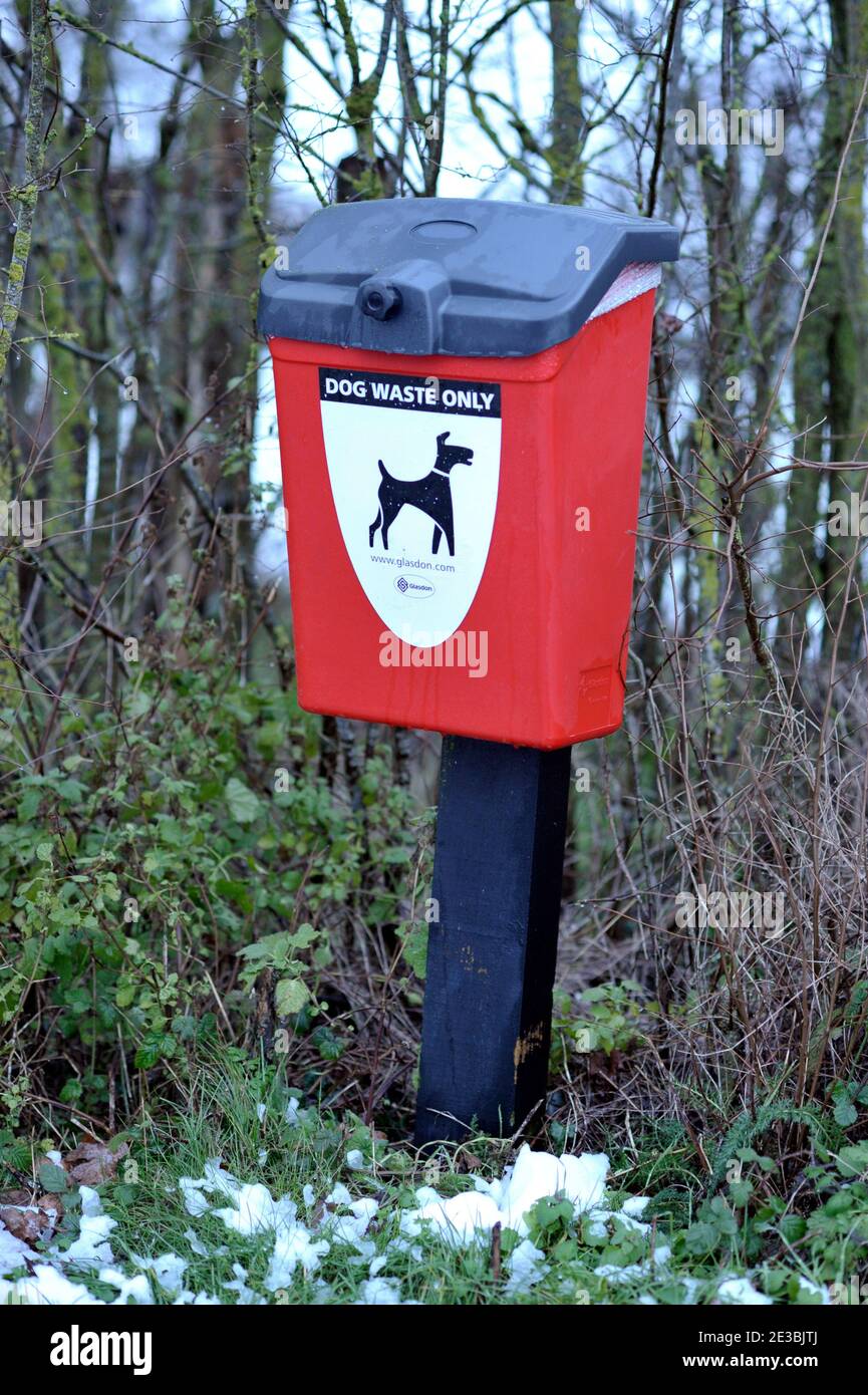 Dog Poo Waste Bin Ellingham Norfolk England Stock Photo Alamy