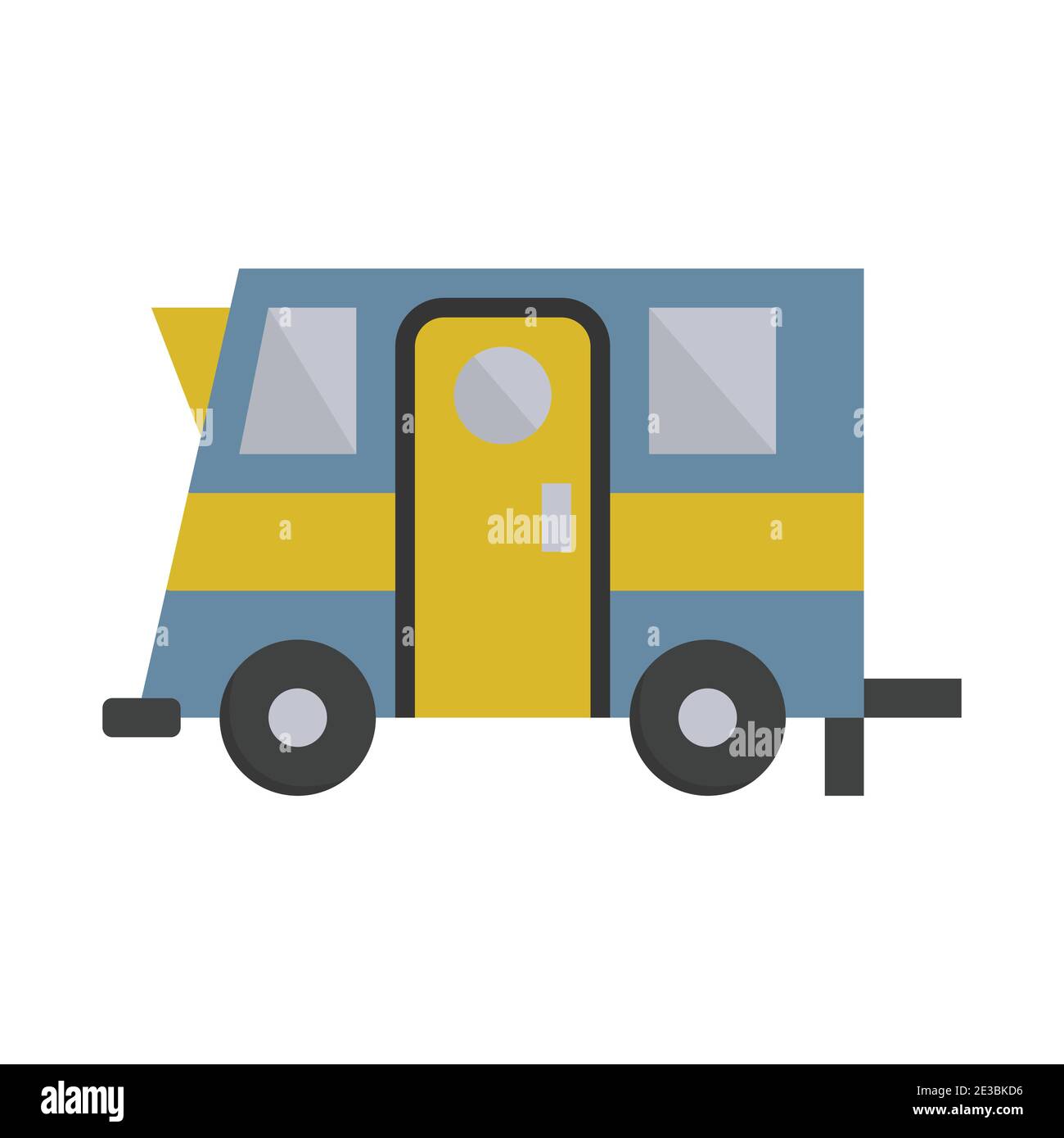 Camping Camper Color Icon. Vector Design Illustration Sign Logo Stock ...