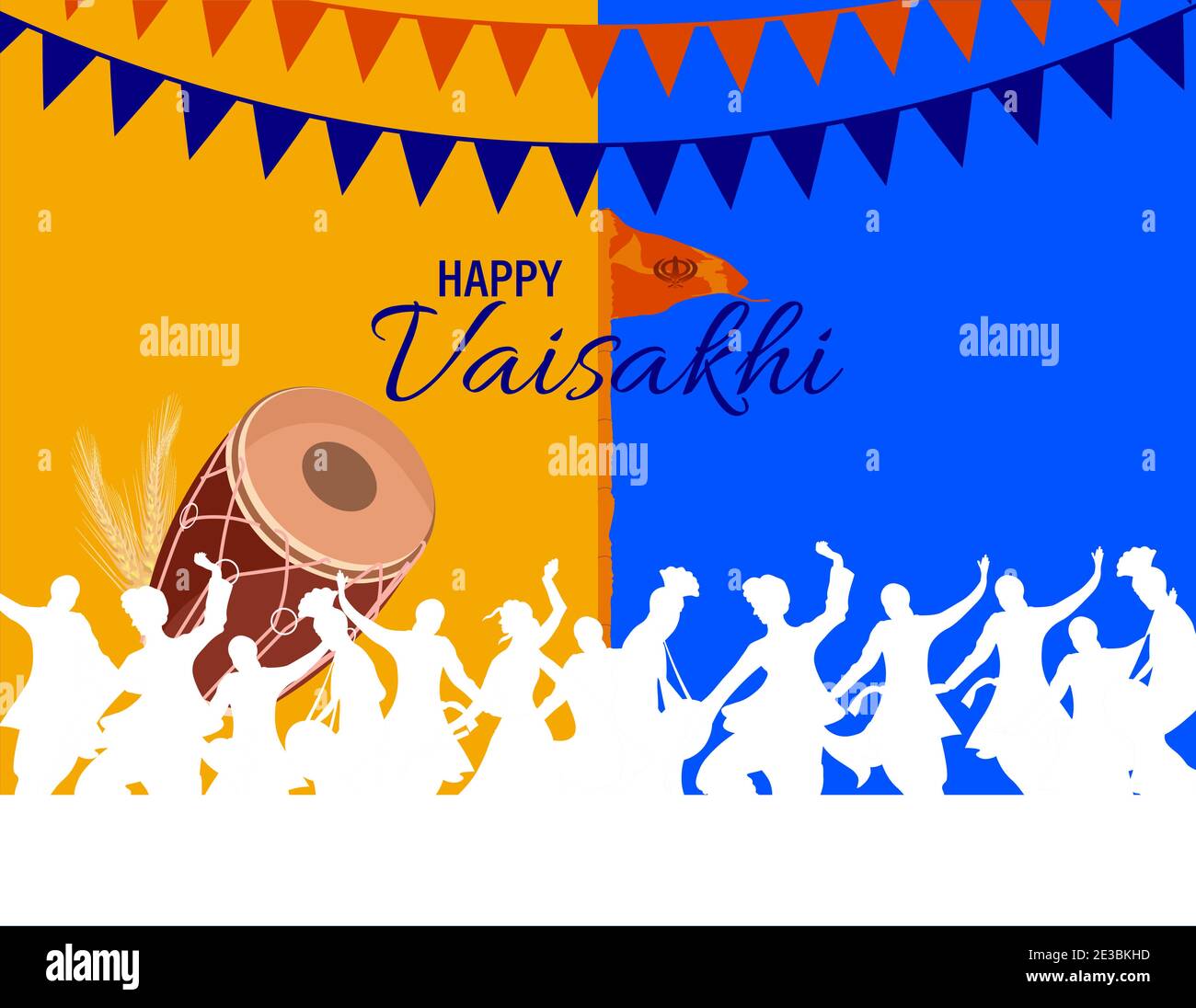 Vector Illustration Of Happy Baisakhi Celebration. Vaisakhi, also known ...