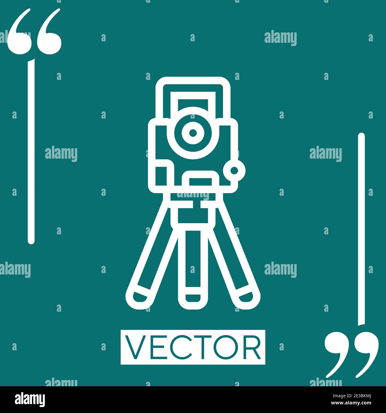 tripod vector icon Linear icon. Editable stroke line Stock Vector Image ...