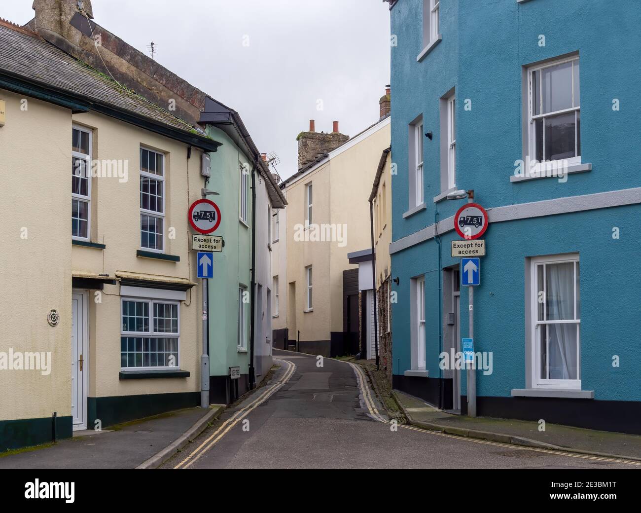 View of Northam village in North Devon, with colourful cottages Stock ...