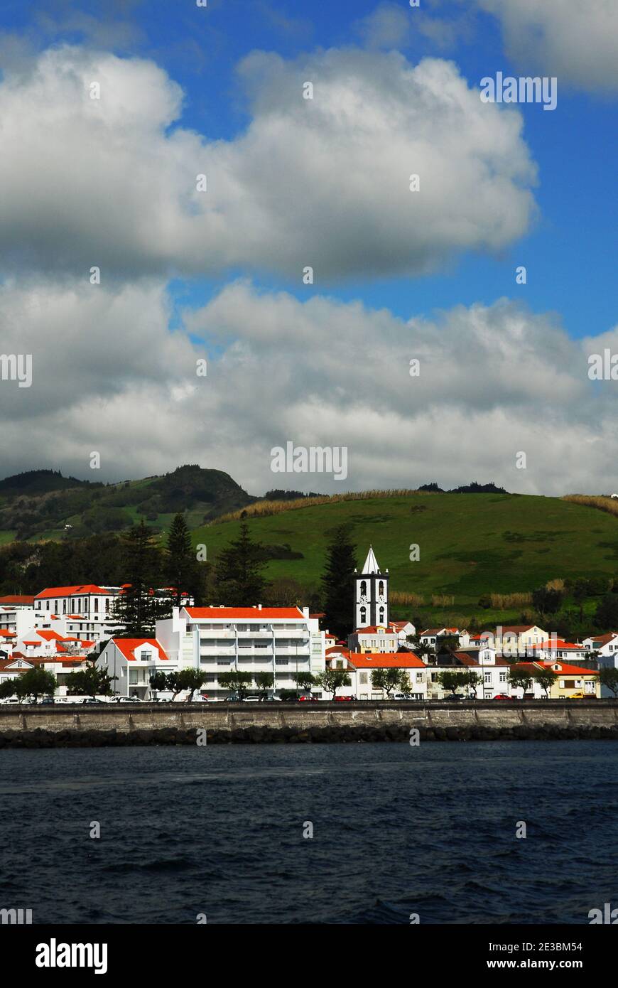 Portugal: Azores: Faial: Horta: View from Harbour Stock Photo - Alamy