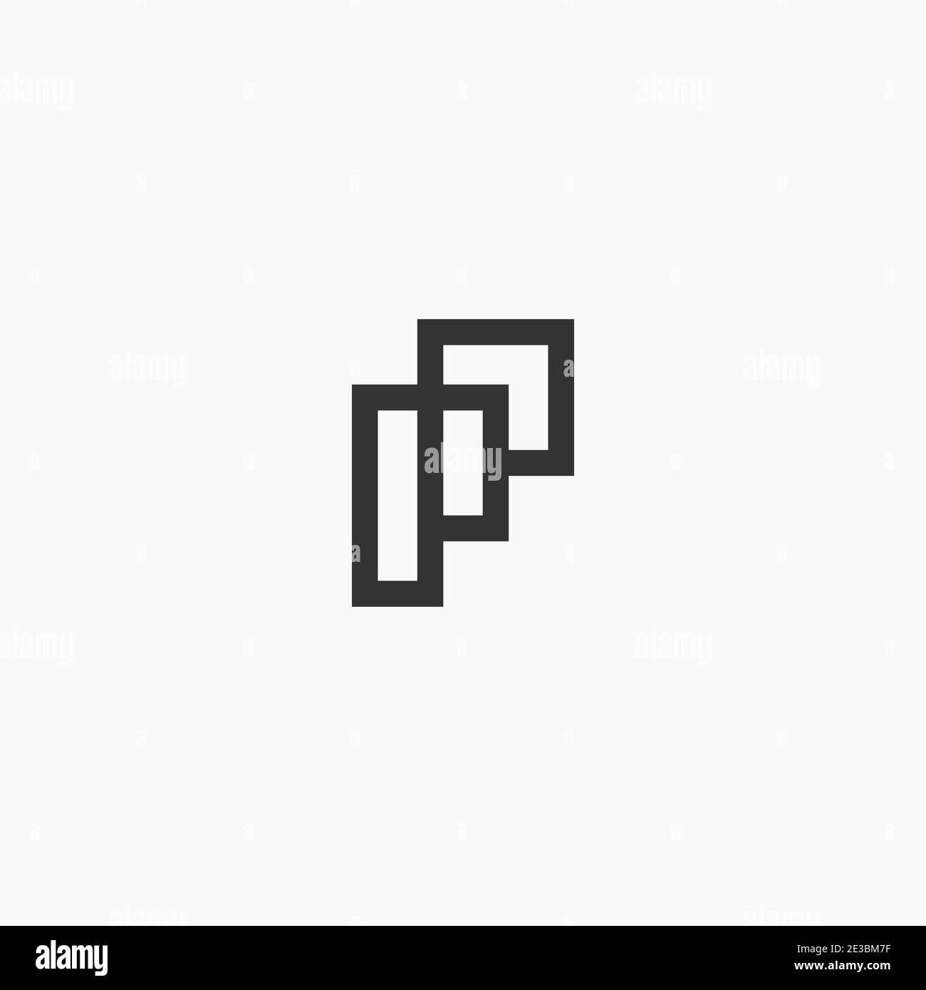 Double Letter P PP Monogram Logo Vector Template suitable for personal ...