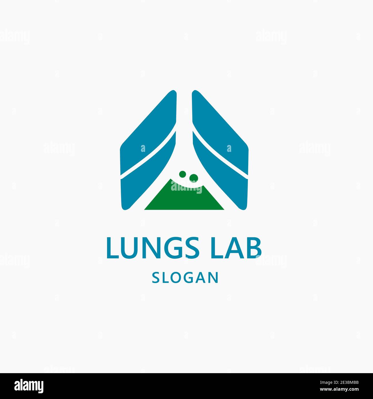 Modern Flat Lung Lab Clinic Logo Vector Template suitable for Lungs ...