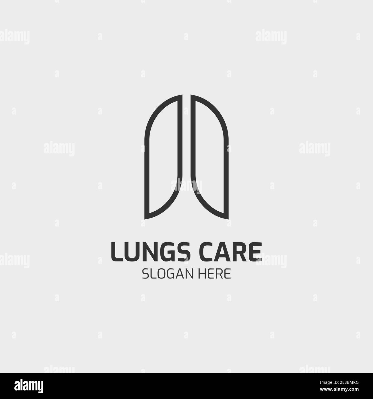 Simple Linear Lung Care Healthy Logo Vector Template suitable for Lungs ...