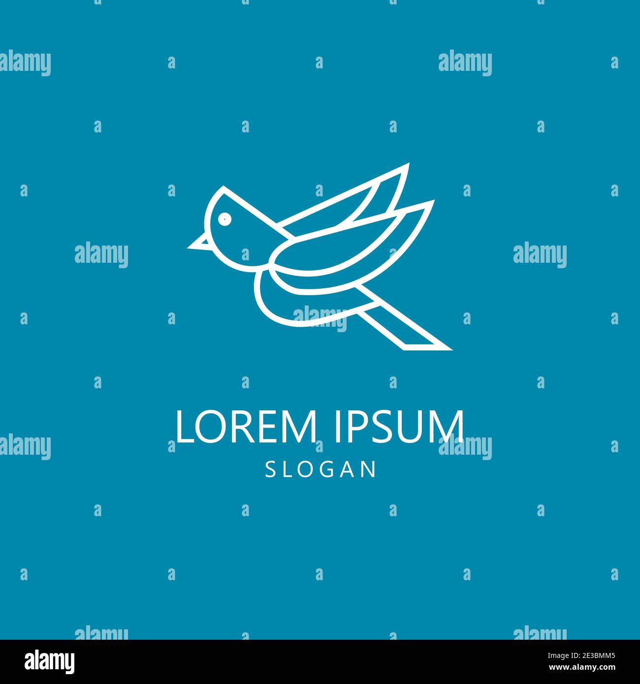 Unique Bird Linear Logo Vector Template suitable for bird community or ...