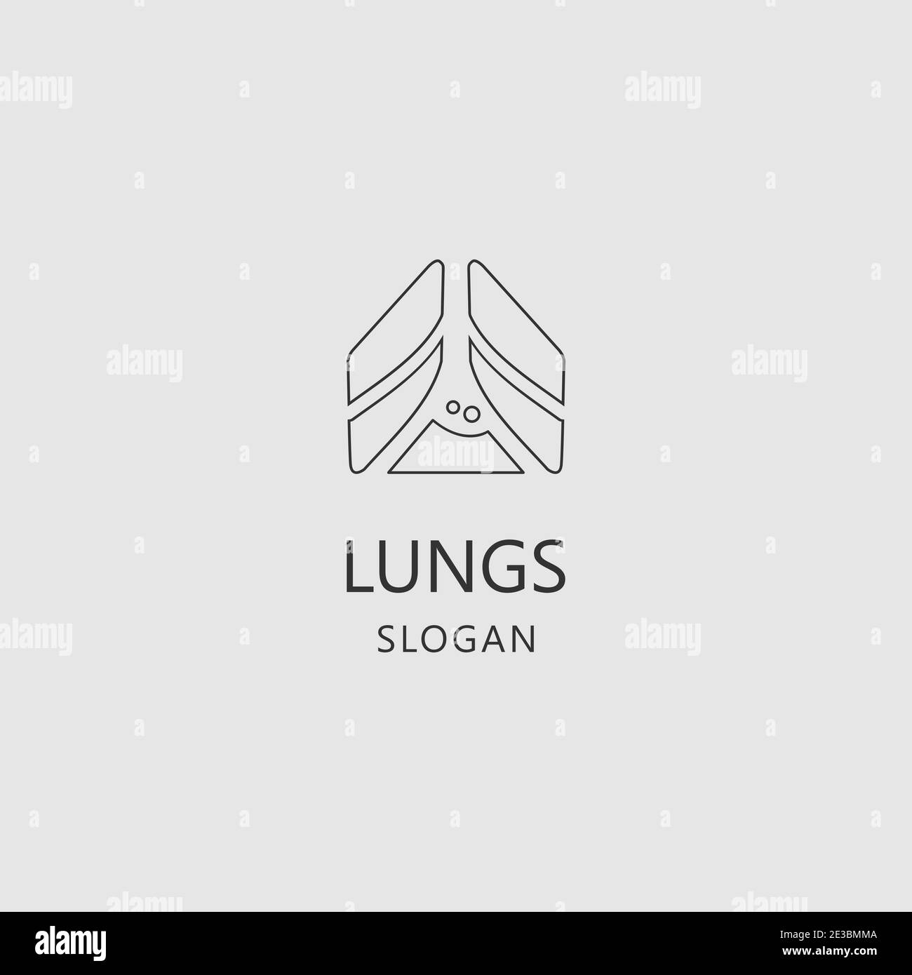 Lung Lab Clinic Logo Vector Template suitable for Lungs Care Community ...
