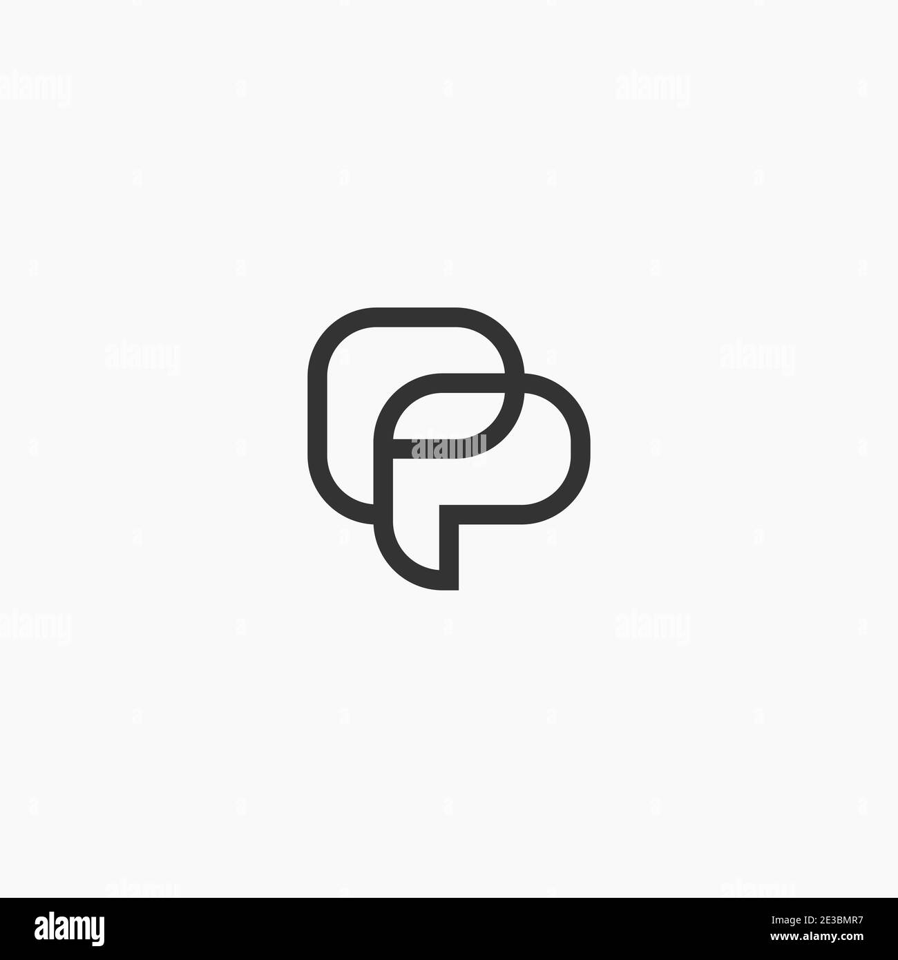 Elegant Letter P PP Monogram Logo Vector Template suitable for personal ...