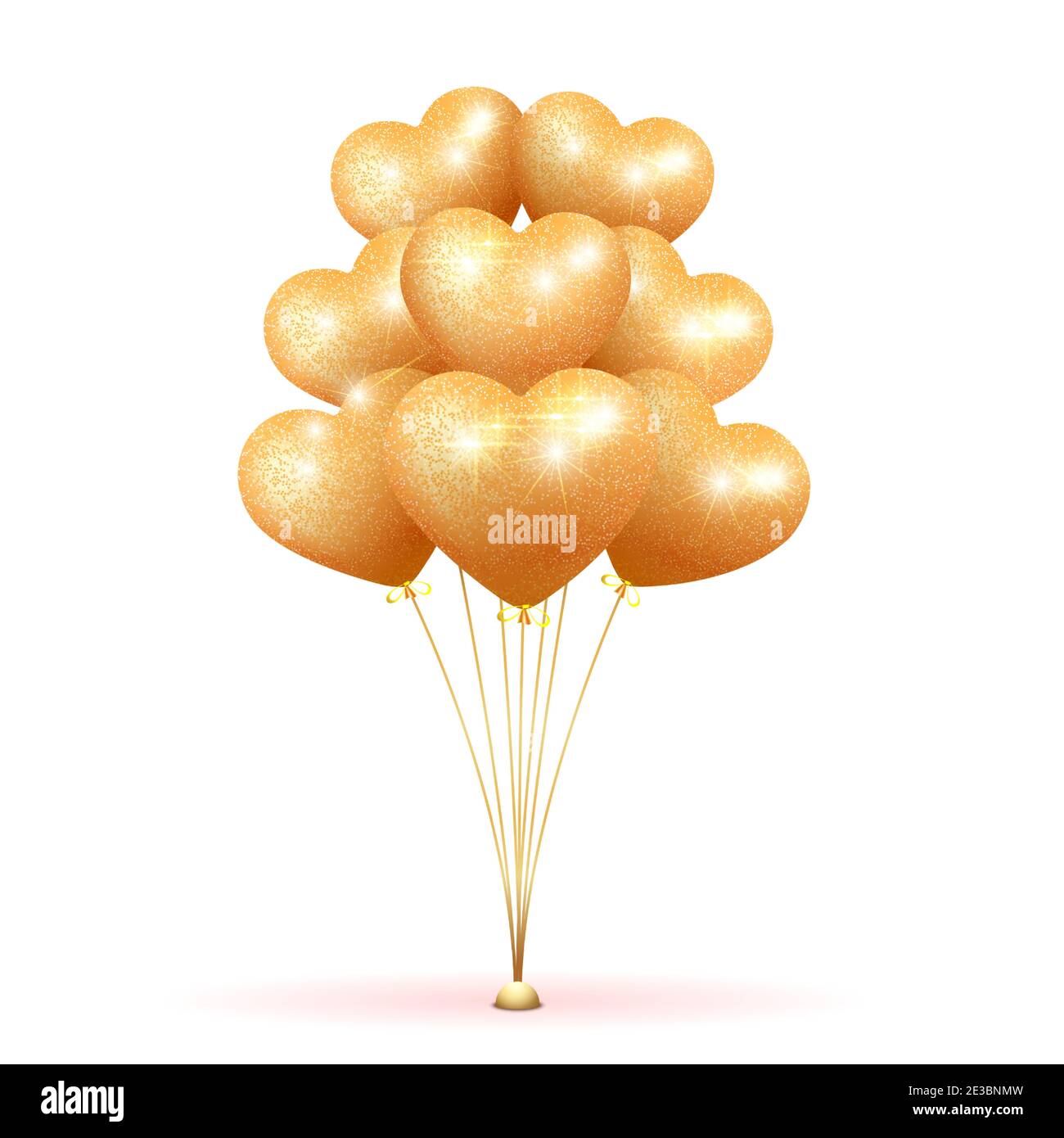 Golden heart shaped Stock Vector Images - Alamy