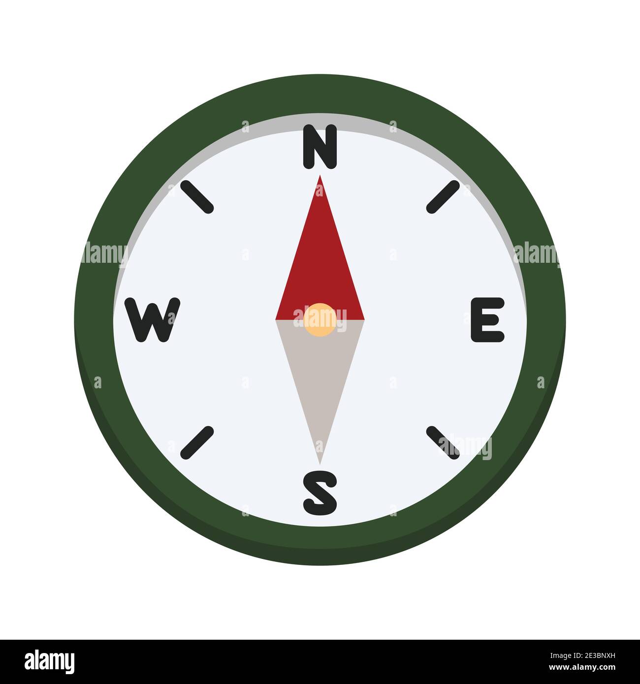 Camping Compass Color Icon. Vector Design Illustration Sign Logo Stock ...