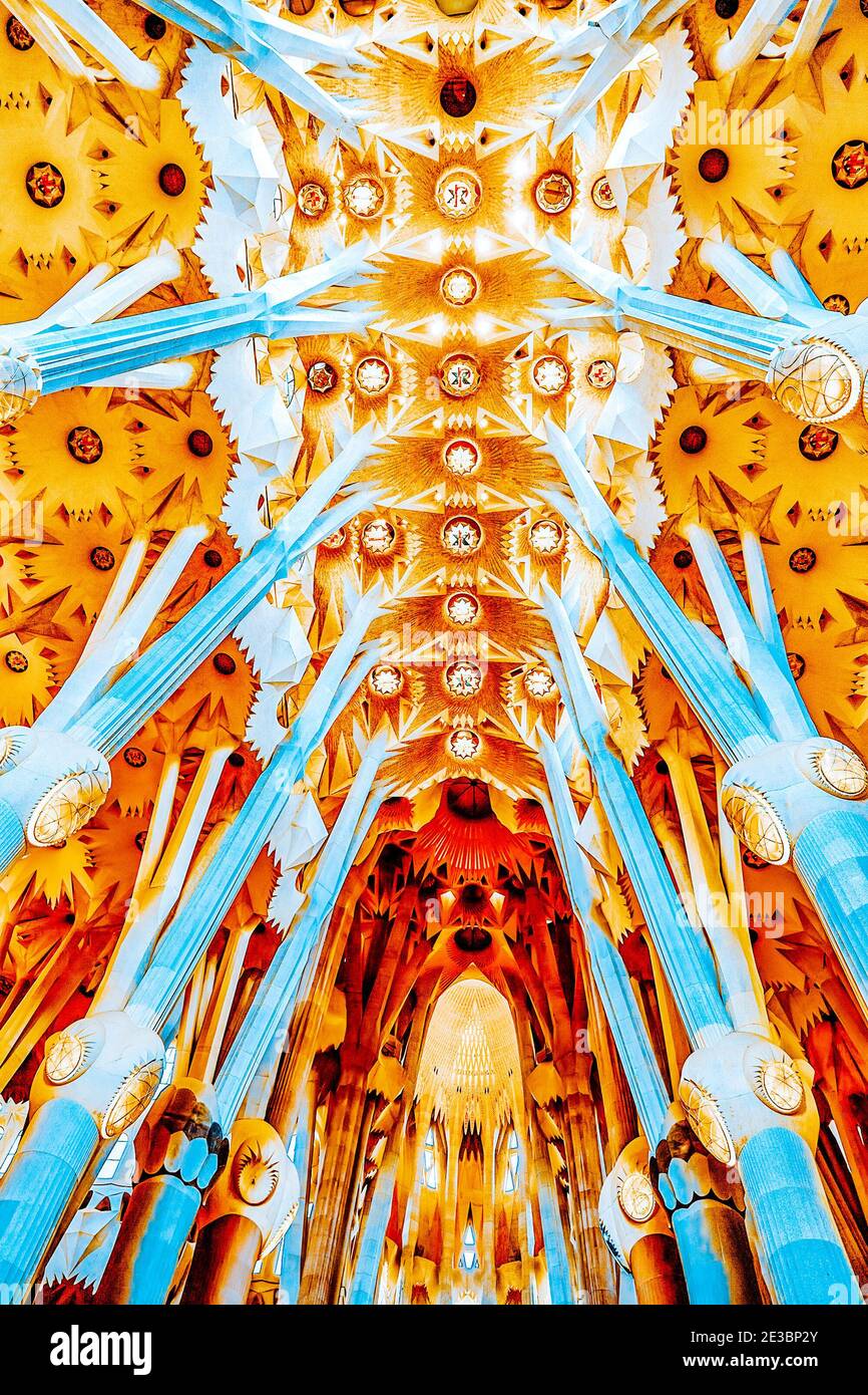 Interior sagrada família crypt hi-res stock photography and images - Alamy