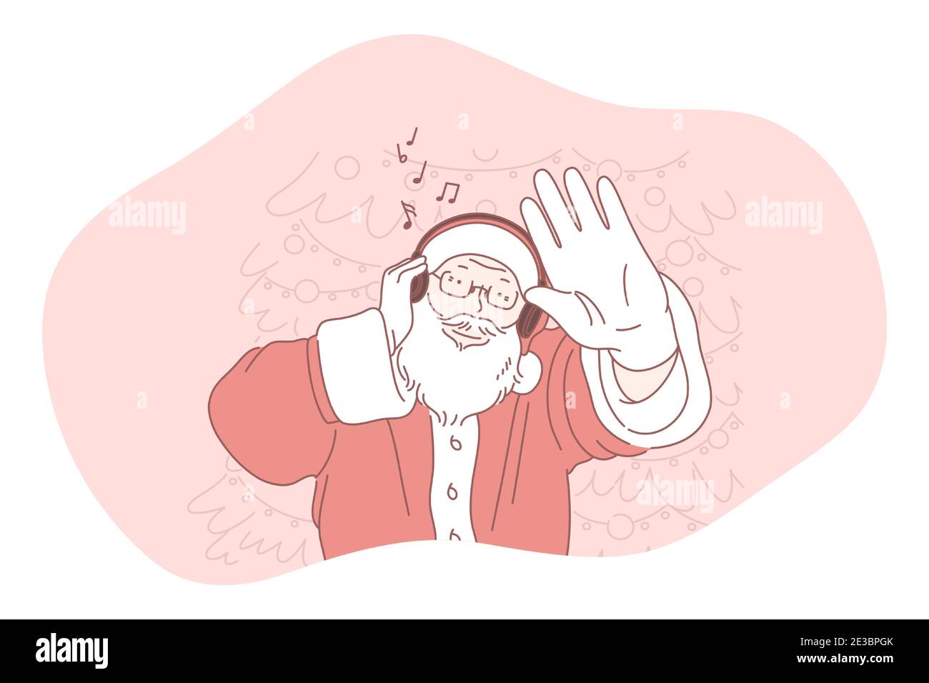 Christmas present, Santa, celebration of New Year and winter holidays ...
