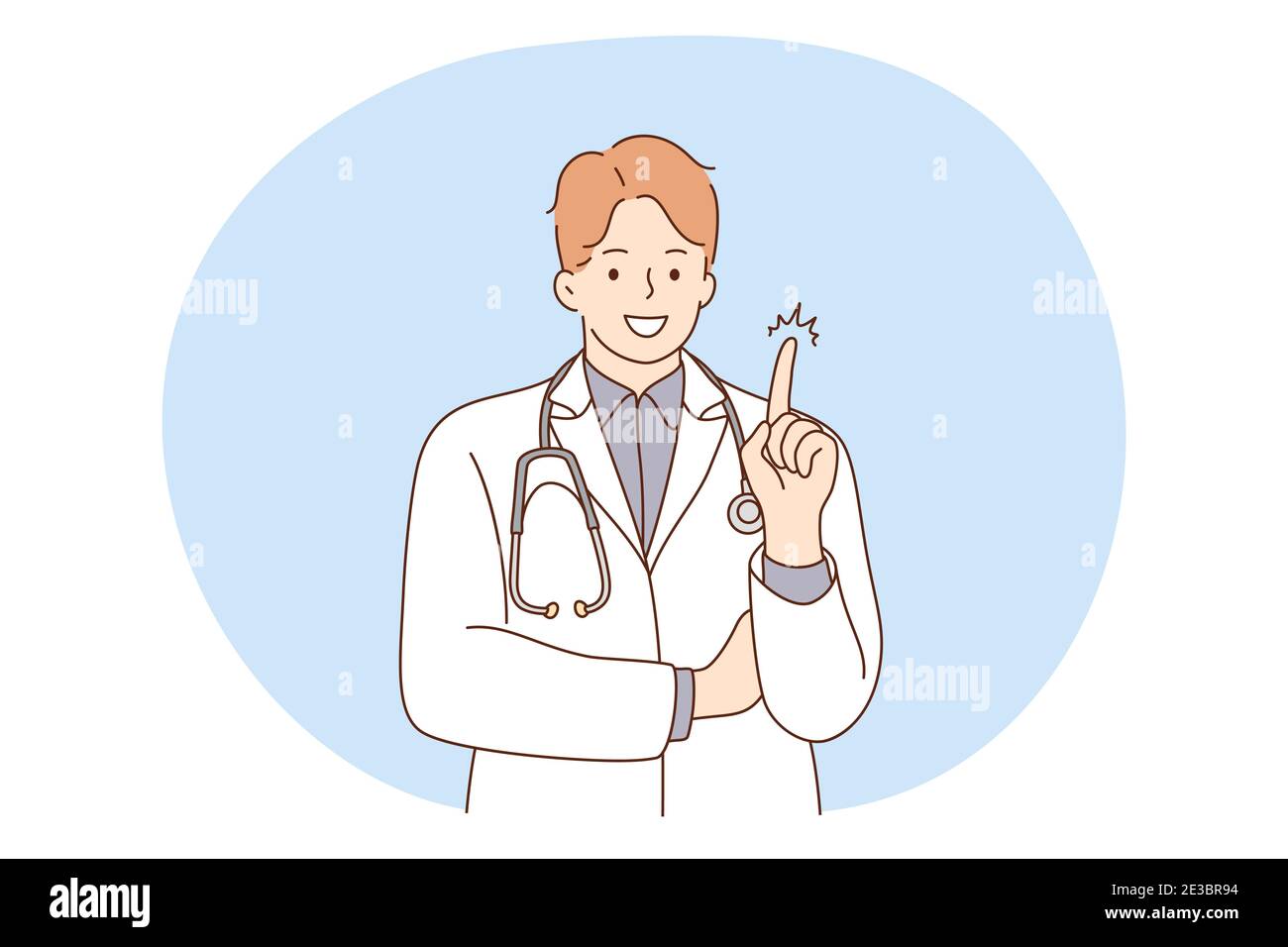 Doctor, medicine, healthcare concept. Young smiling man doctor ...