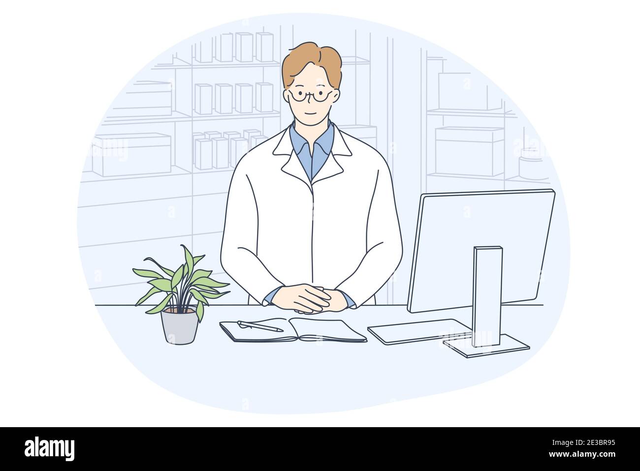 Office intern Stock Vector Images - Alamy