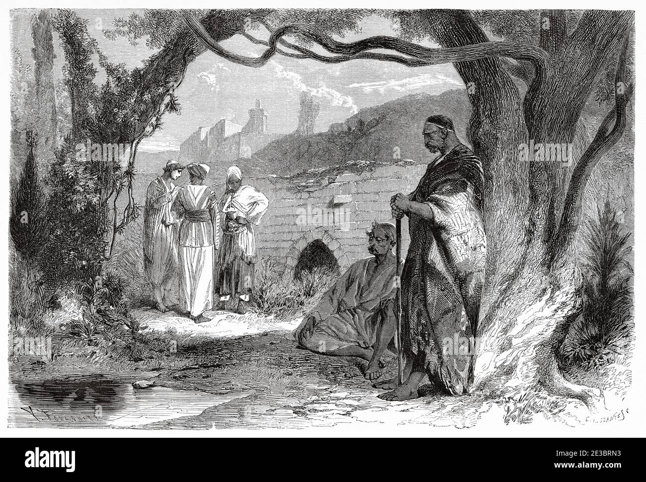 Syrian people in typical dresses costumes syriens. Syria, Syrian Arab ...