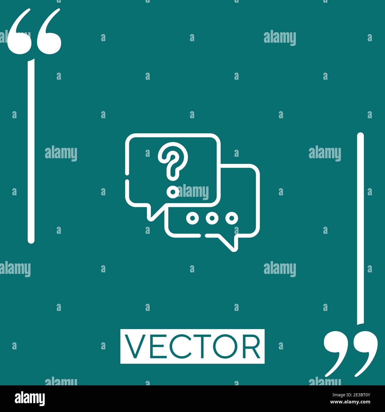 interview vector icon Linear icon. Editable stroked line Stock Vector ...