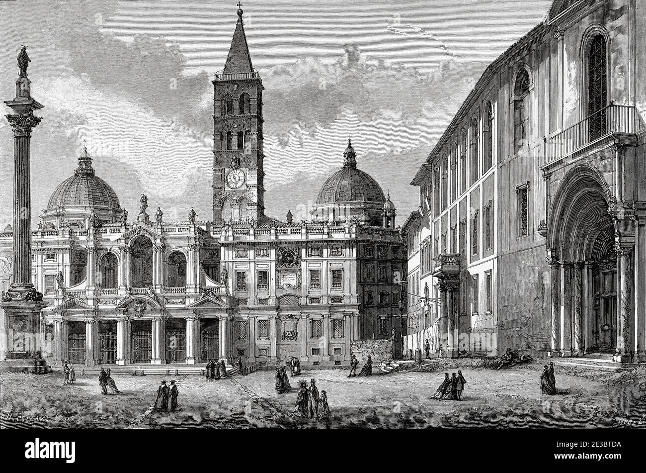 Basilica Santa Maria maggiore and Saint Anthony convent, Rome. Italy ...