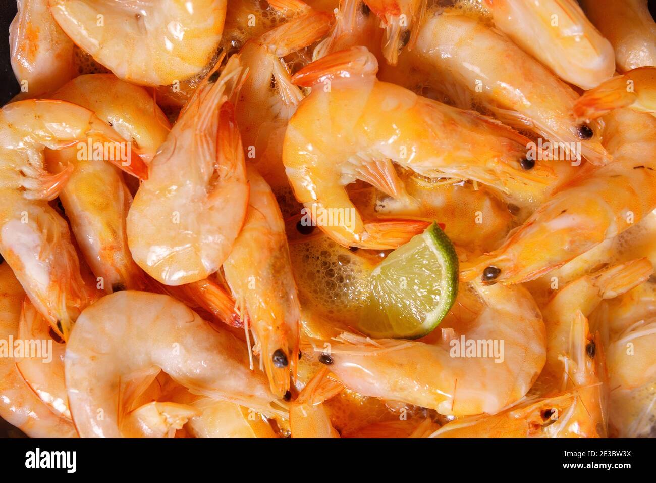 king prawns close-up. Delicious shrimp. Fresh shrimp background ...