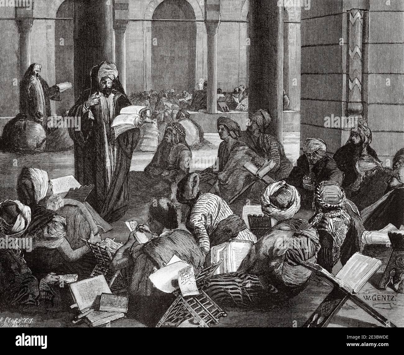 Teaching Islam, University Mosque of Al-Azhar, Cairo, Ancient Egypt ...