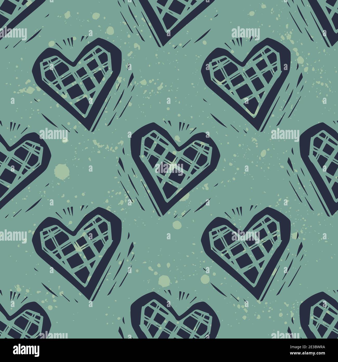 Abstract seamless pattern of hearts. Valentines Day theme.. Vector ...