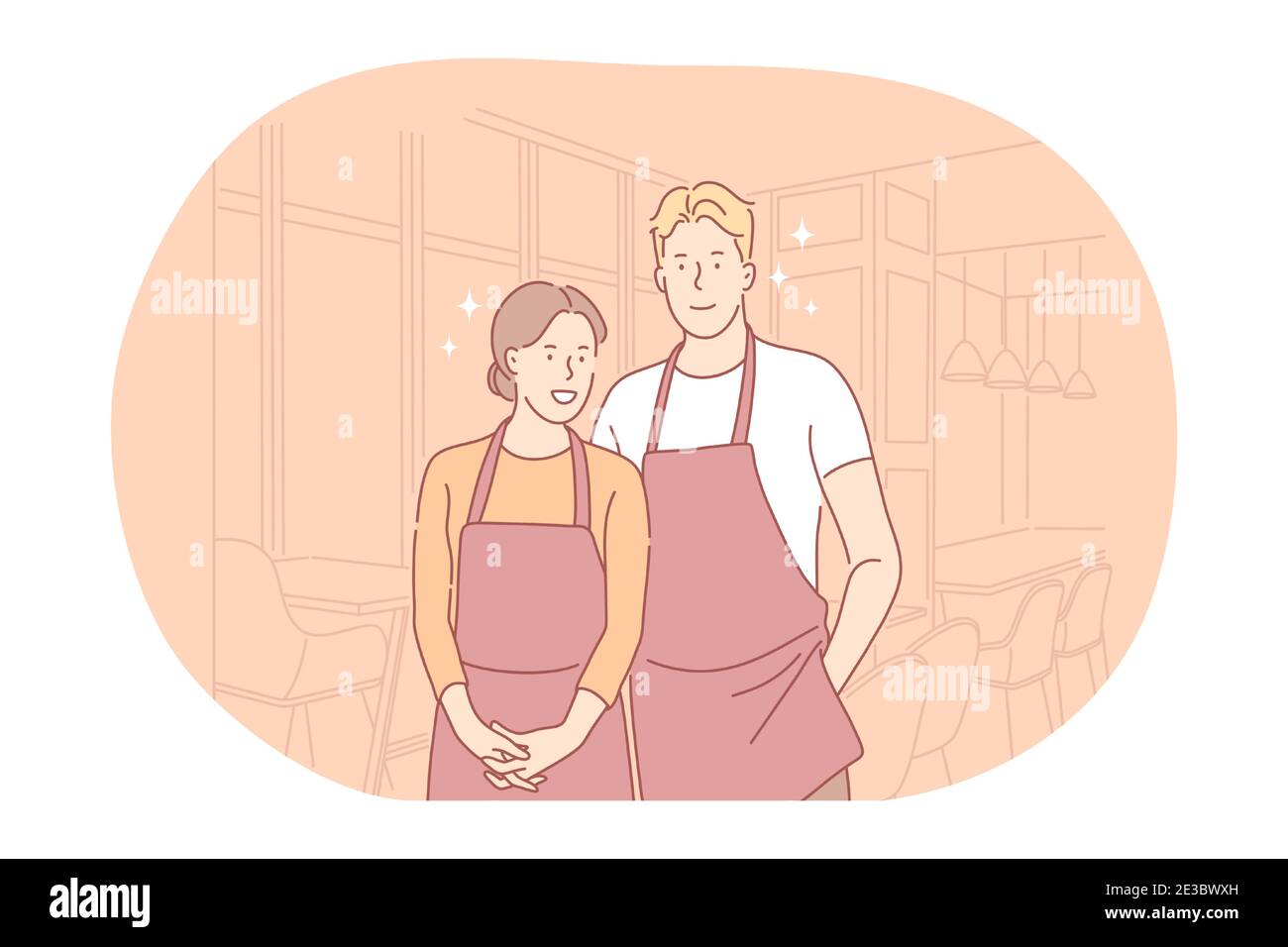 Work or part-time job for young people, occupation concept. Young ...