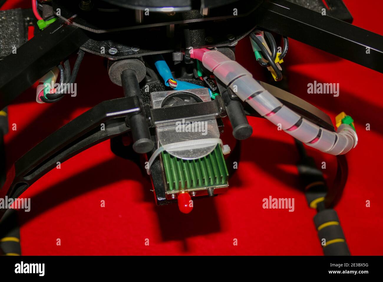 A big drone cargo transport prototype showing different electronic ...