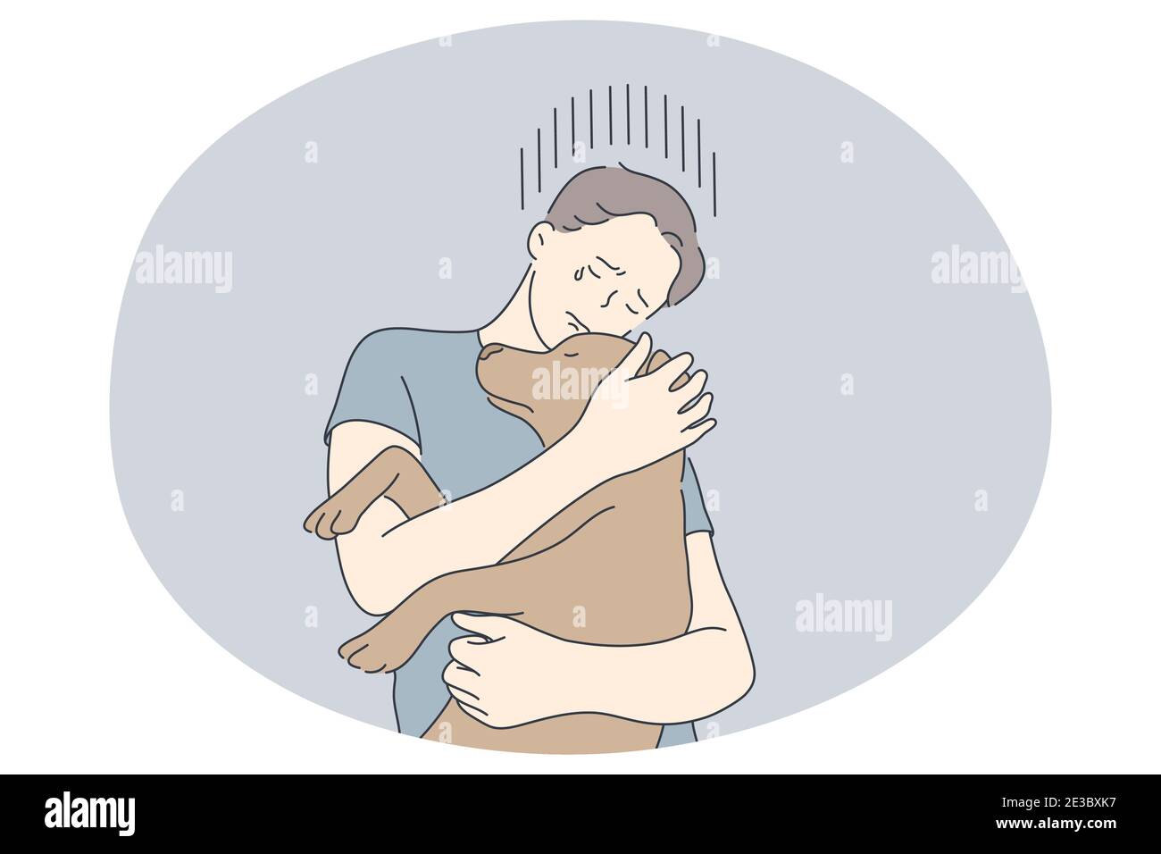 Child and dog rescue Stock Vector Images - Alamy