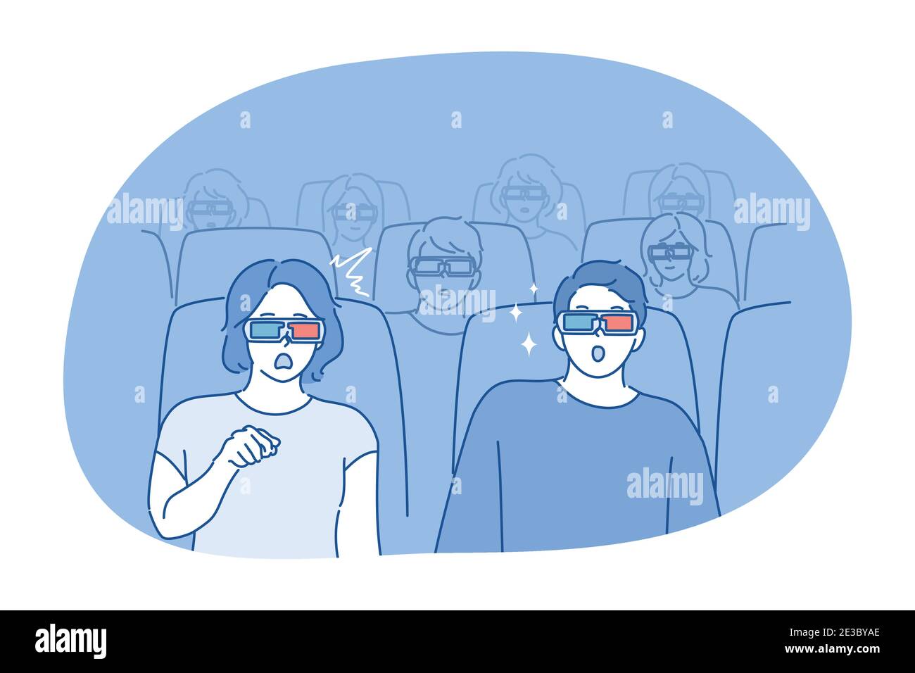 Surprised audience Stock Vector Images - Alamy