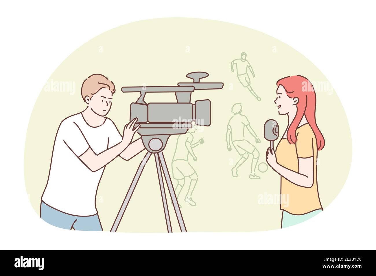 Television interview football Stock Vector Images - Alamy