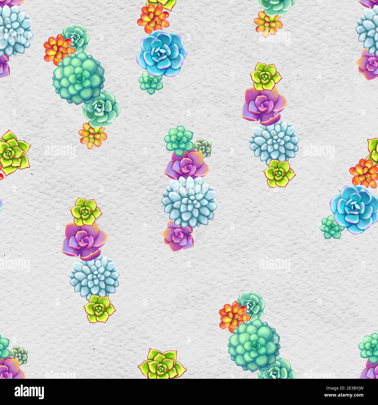 Seamless pattern with succulents. Beautiful floral print Stock Photo ...