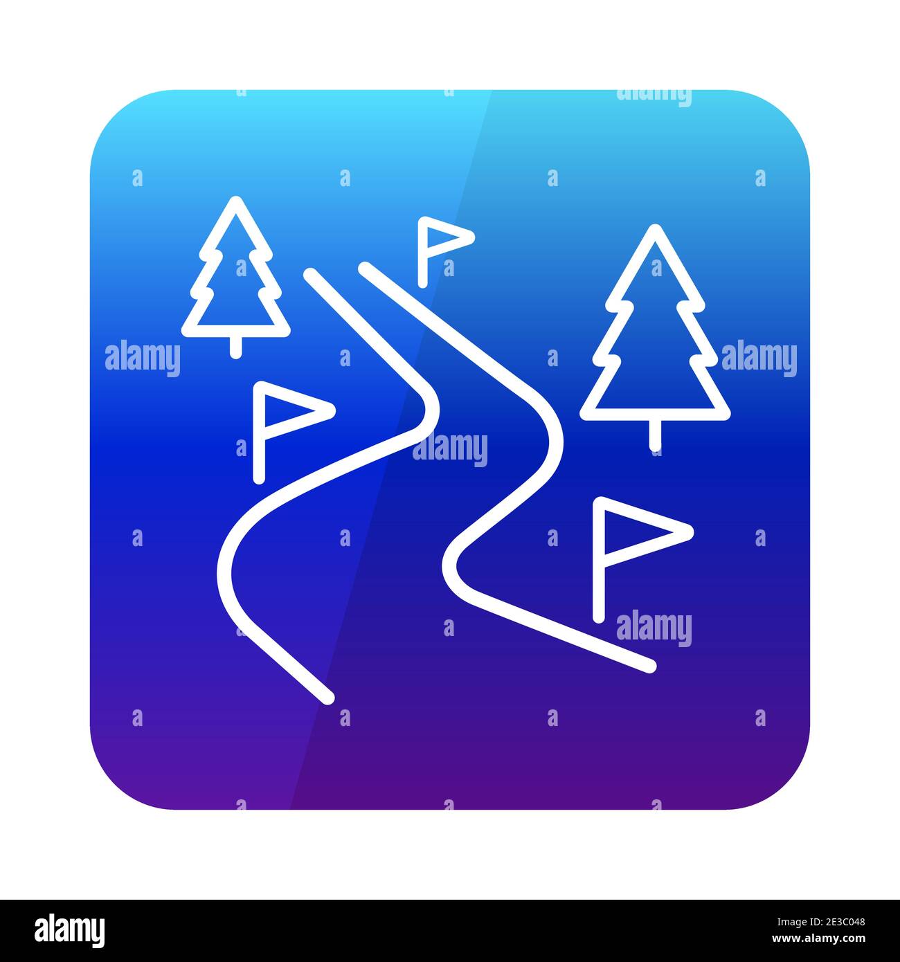 Ski route vector icon. Winter sign. Graph symbol for travel and tourism ...