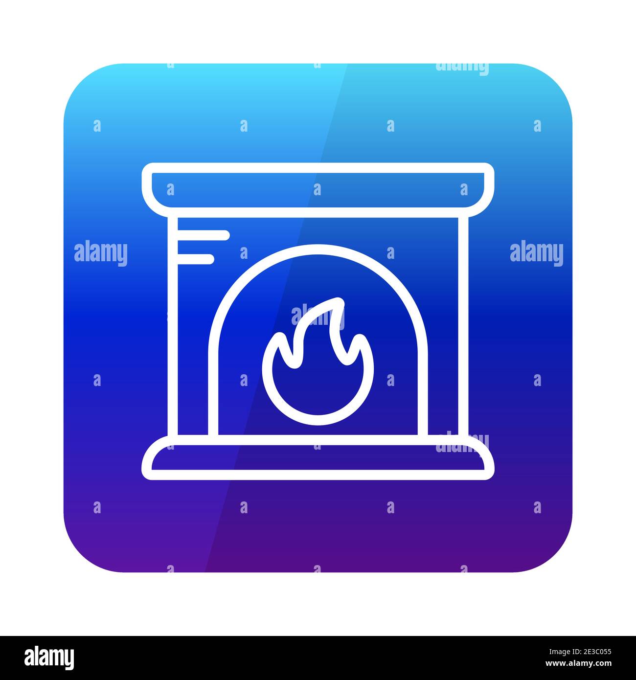 Fireplace vector icon. Winter sign. Graph symbol for travel and tourism ...