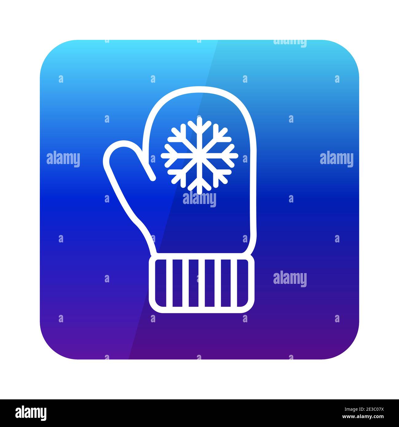 Snowflake gloves vector icon. Winter sign. Graph symbol for travel and ...
