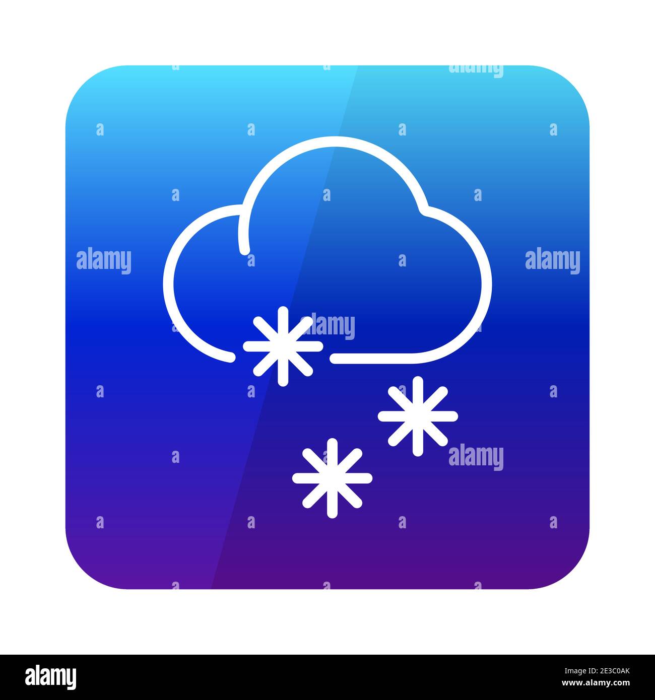 Cloud with snow vector icon. Winter sign. Graph symbol for travel and ...