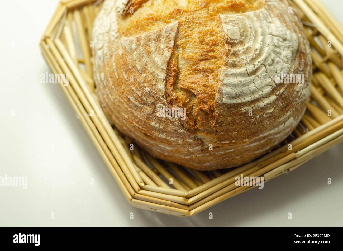 Traditional round loaf of bread baked according to a classic recipe ...