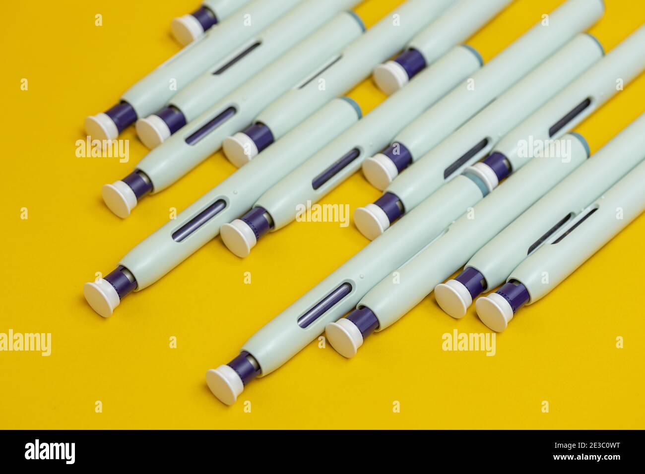 Studio medical equipment still life concept with self application ...