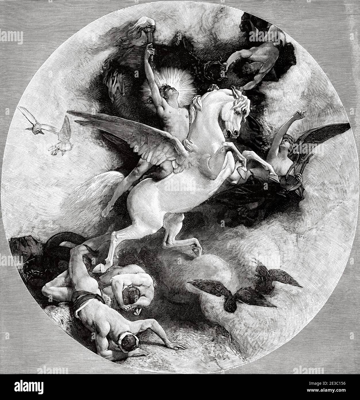 The Triumph of Art, painting by Leon Bonnat in the Arts room, Hotel de ...