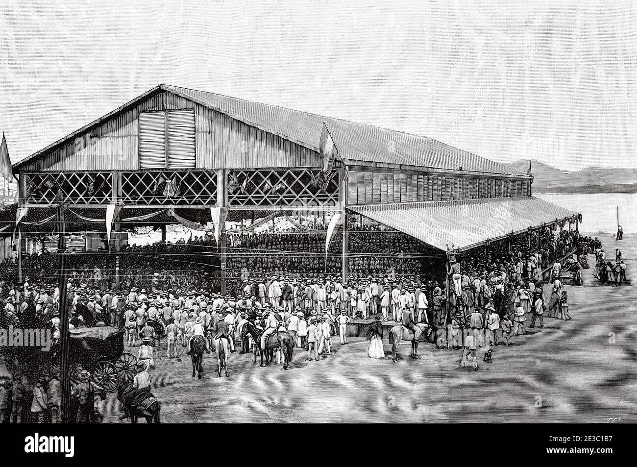 Disembarkation of the first battalion of the Spanish expeditionary army ...