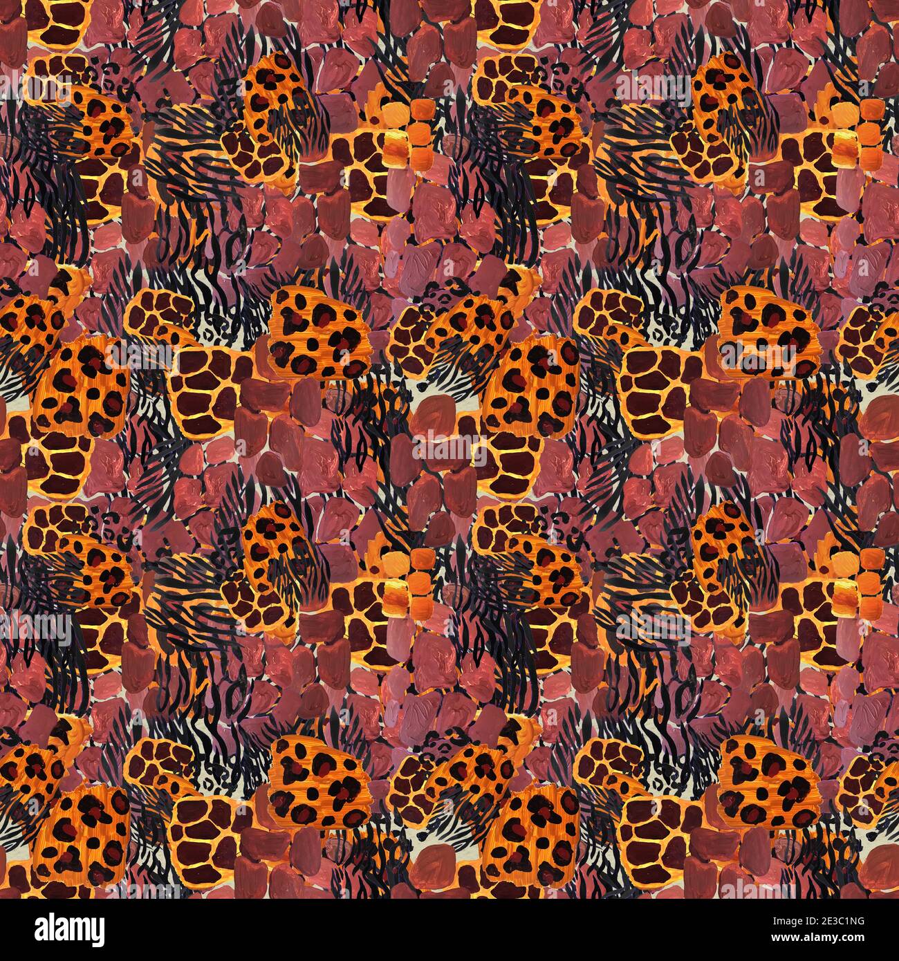 Animal mix print seamless pattern. Abstract background Stock Photo - Alamy