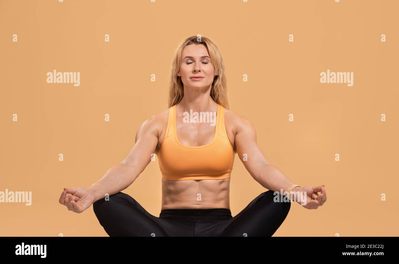 Meditation, yoga, rest, sport and beauty body Stock Photo - Alamy