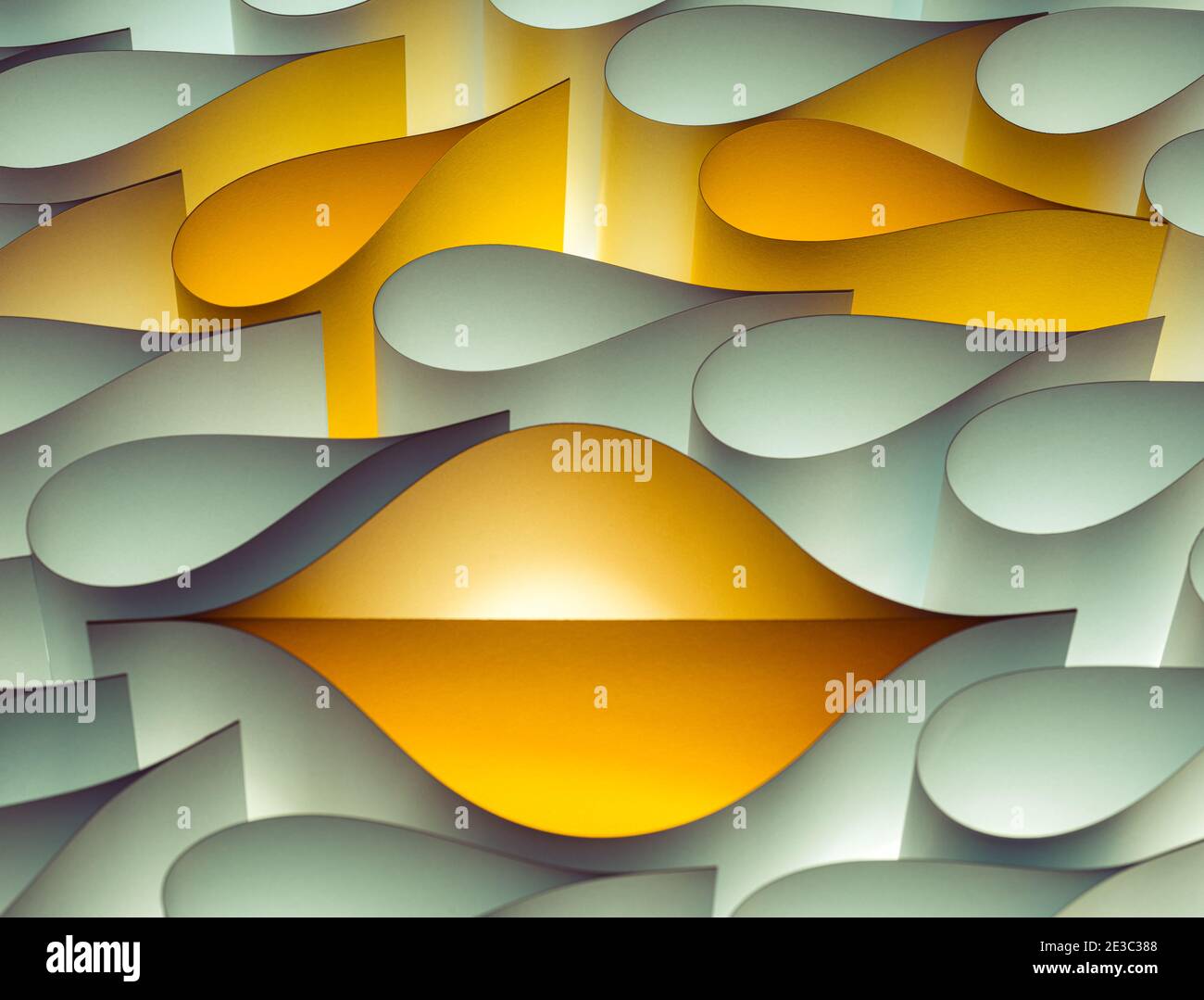 Smiling face in white and yellow paper, backlit illuminated Stock Photo ...