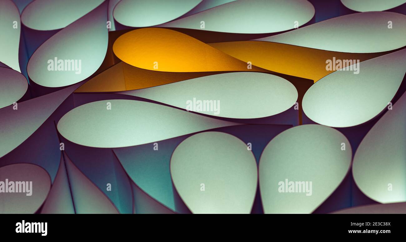 Abstract background with curled paper in colorful light Stock Photo - Alamy