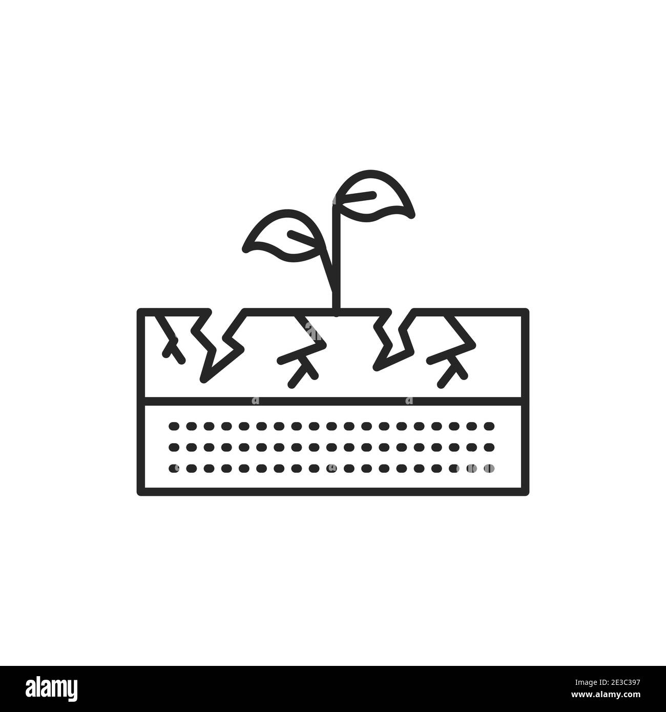 Dry ground color line icon. Pictogram for web page, mobile app, promo ...