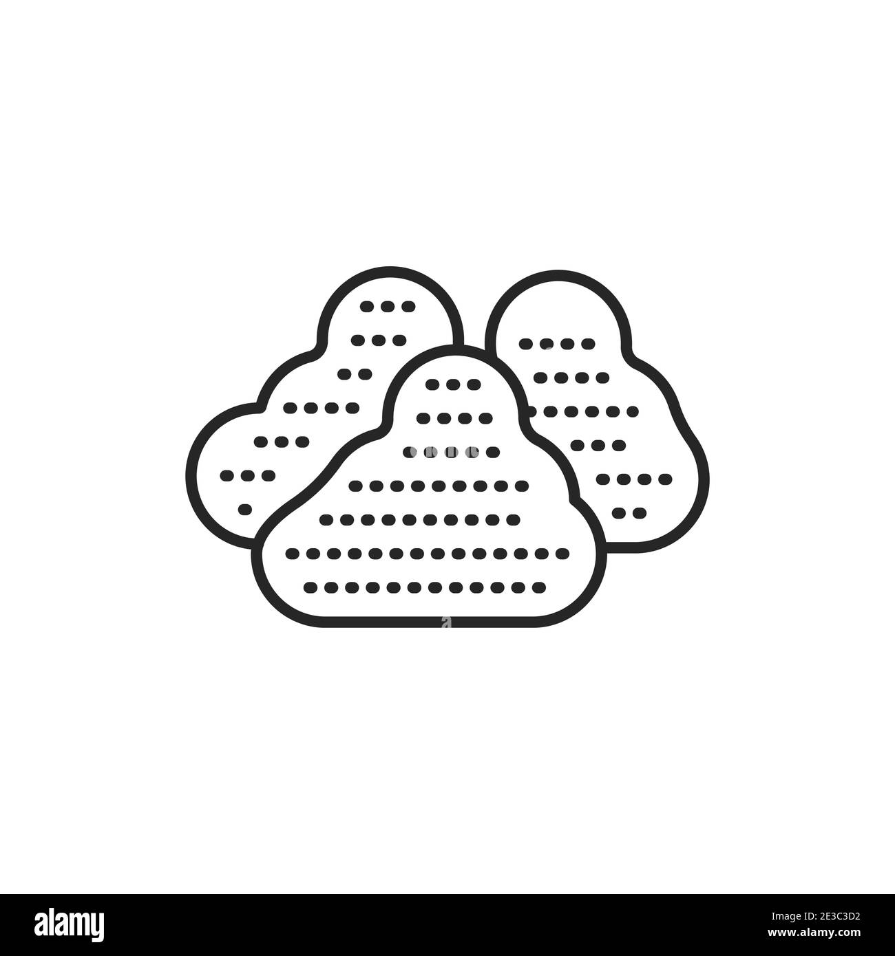 Types soil color line icon. Pictogram for web page, mobile app, promo ...