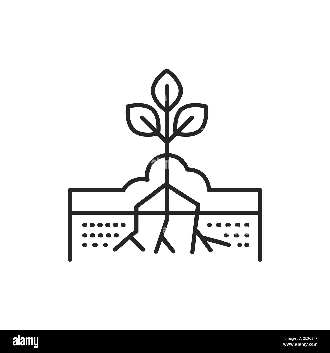 Watering soil color line icon. Pictogram for web page, mobile app ...