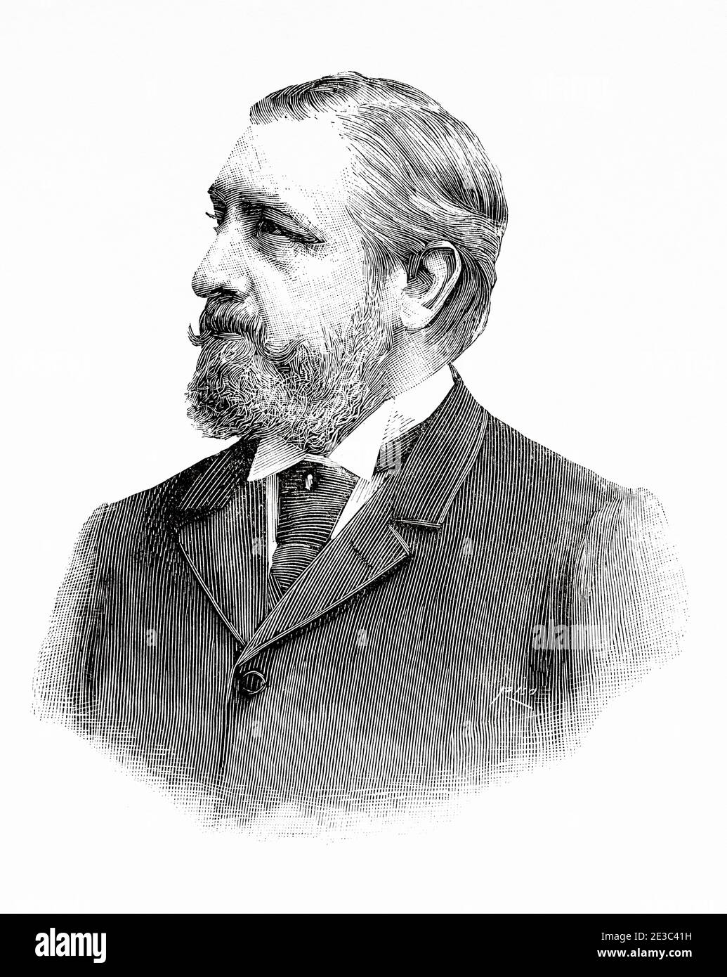 Portrait of Ernst Viktor von Leyden (1832 - 1910) German internist from ...